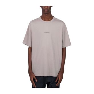 C.P. Company Crewneck Logo T-Shirt - - Tops - Herren - Grau - L