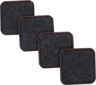 DOITOOL 4 Stück rutschfeste Möbeluntersetzer aus Kunststoff mit Filz Stoßdämpfend und Langlebig Geeignet für Möbelbeine und Möbelrollen Schutz vor Kratzern Gl