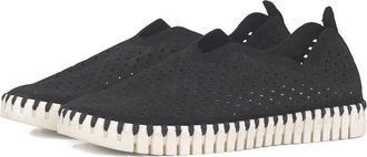 Ilse Jacobsen HORNBÆK | Flache Damen-Schuhe | Slip-On Sneaker mit Recyceltem Mikrofaser-Material und Rutschfester Natur-Gummisohle | Tulip3275 | Leicht Atmungsaktiv