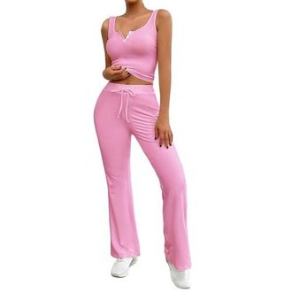 Generic V&ecirc;tements de sport pour femme Mode Patchwork Poche Haut &agrave; manches longues Pantalon long Combishort Gym Ensemble de d&eacute;tente Ensemble de v&ecirc;tements de d&eacute;