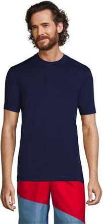 Lands End Kurzarm-Badeshirt, Herren, Größe:56-58 regular, Blau, by Lands End