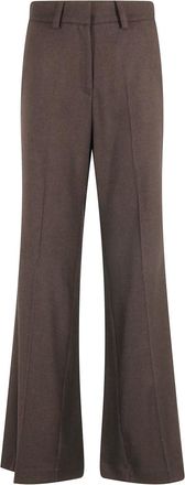 Alysi Femme, Pantalons, Brun, Taille: 38 FR Pantalon en Flanelle &agrave; Motif Chocolat avec Poches