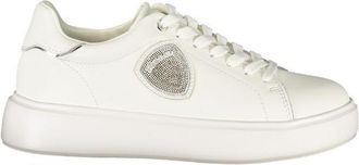 Blauer Bianco Leder Damen Sneaker