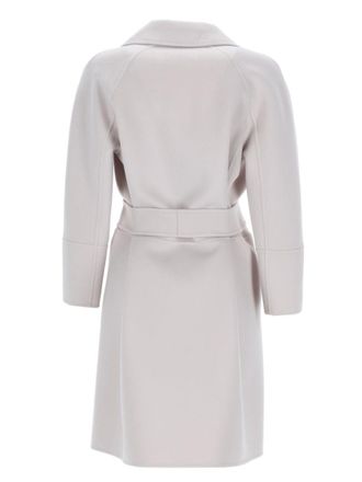 Max Mara Virgin Wool Belted Coat - Ivory