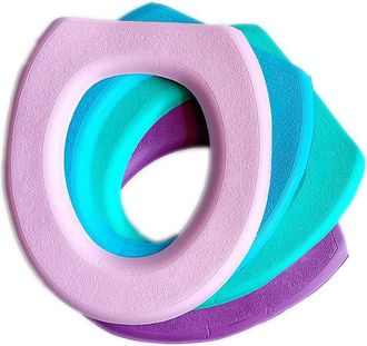 Aboofan 2 Stück Eva O Förmige Dicke wasserdichte Wc Sitzauflagen in rutschfest Waschbare Toilettenmatten für Badezimmerkomfort und Schutz