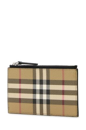 Burberry Mens Printed Canvas Card Holder Archivebeige Portafogli