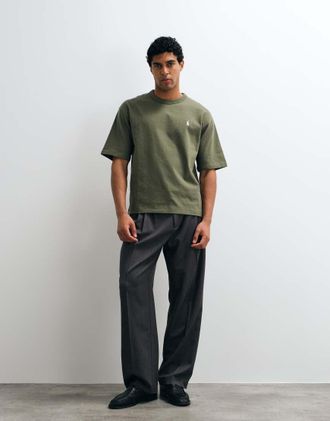 Polo Ralph Lauren T-Shirt mit Icon-Logo und Relaxed Fit in Khaki-Gr&uuml;n