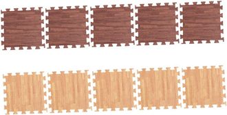 IFUNDOM 10 Stück Teiliges Eva puzzlematte Holzmaserung Dicke Weiche Bodenschutz Fliesen rutschfest und Stoßdämpfend als Spielmatte und Trainingsmatte für Wohn