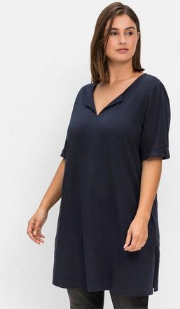 Sheego T-Shirt Longshirt. mit geschlitztem Ausschnitt