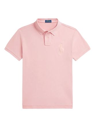 Polo Ralph Lauren polo &agrave; logo brod&eacute; - Rose