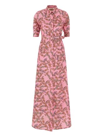 Alessandro Enriquez robe-chemise ceintur&eacute;e &agrave; imprim&eacute; graphique - Rose