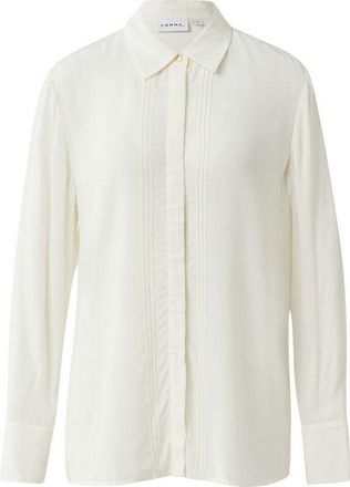 Comma Langarmbluse Bluse Semi-transparente Bluse aus Viskose-Cr&ecirc;pe