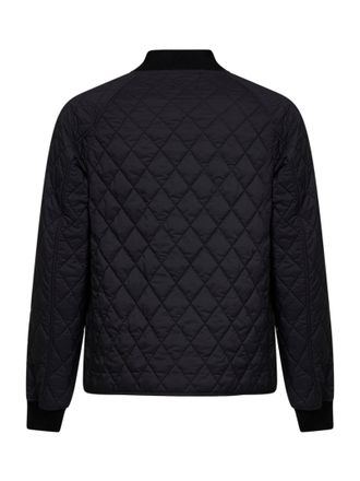 Burberry Mens Bomber Jacket Quilted Nylon Black Polyamide