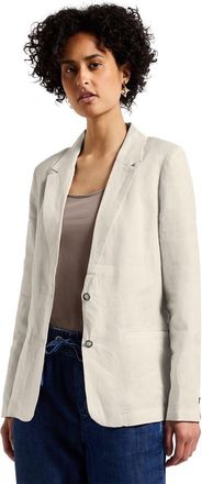 Street One Damen A212494 Langer Leinenblazer, Moonstone Sand, 42
