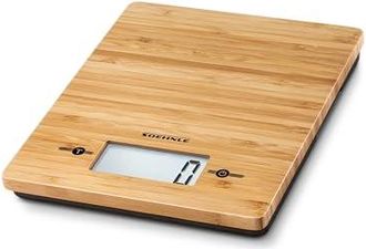 Soehnle Bamboo, digitale Küchenwaage, hochwertige und natürliche Haushaltswaage aus echtem Bambus, elektronische Waage mit Sensor-Touch, Gewicht bis zu 5 kg, 