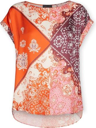 Elena Miro Femme, Blouses et Chemises, Multicolore, Taille: 46 FR Chemisier Imprim&eacute; en Viscose