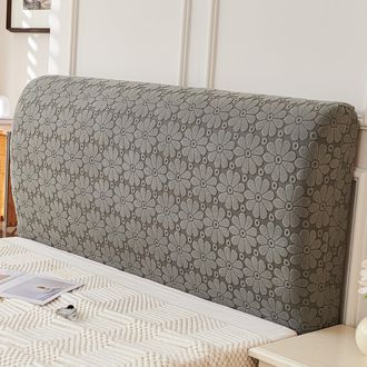 Generic Elastischer Flanellbezug mit Bettkopfteil Bezug Muster, Queen Kingsize Gr&ouml;&szlig;e, Kopfteil Bezug Staubschutzh&uuml;lle f&uuml;r Schlafzimmerdekoration Blume - Dunke