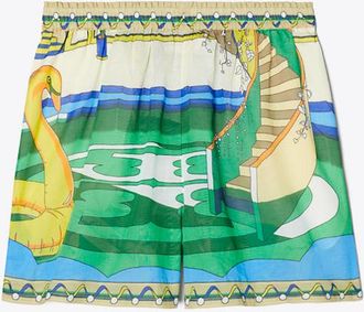 Tory Burch Damen Bedruckte Camp Shorts