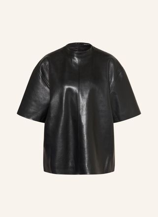 Anine Bing Anine Bing T-Shirt Zeina In Lederoptik schwarz