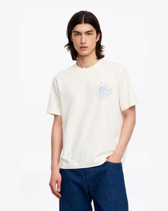 Arket CAF&Eacute; T-Shirt Mit Print -Wei&szlig;