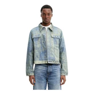 Camper Paint Print Denim Jacket - - Jackets - Herren - Blau - XS