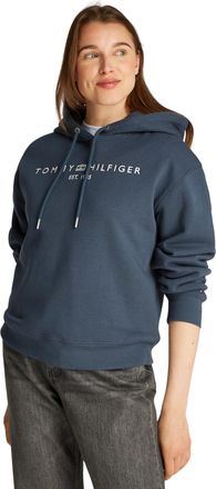 Tommy Hilfiger Damen Hoodie mit Logo, Blau (Military Denim), 3XL