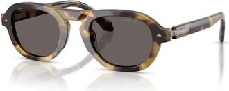 Giorgio Armani Homme, Accessoires, Brun, Taille: 49 MM Square Lunettes de soleil
