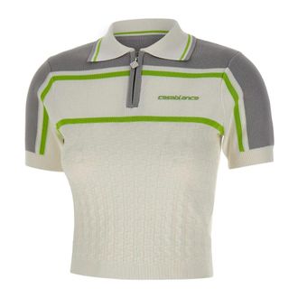 Casablanca Polo Shirt - - Tops - Damen - Wei&szlig; - S