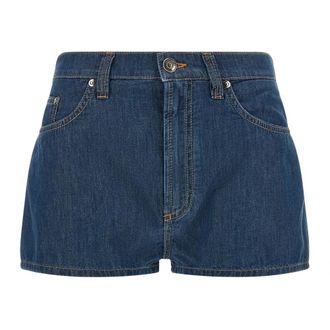 Versace Chambray Denim Shorts - - Shorts - Damen - Blau - W28