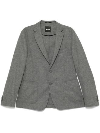 BOSS blazer &agrave; simple boutonnage - Gris