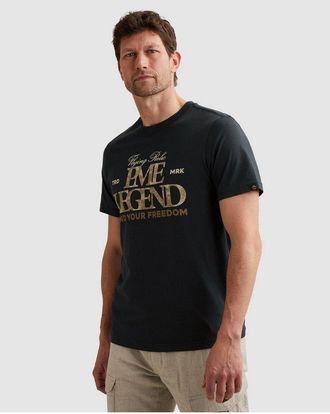 PME Legend T-Shirt Short sleeve r-neck big print mit Logo Print