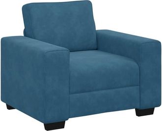 vidaXL Sessel Blau 60 cm Samt Vidaxl