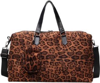 Generic Sac imprim&eacute; l&eacute;opard, Sacs de voyage pour femmes, sac &agrave; bandouli&egrave;re ajustable pour Yoga, Weekend, Gym, voyage, shopping et les voyages daffaires(Brown)