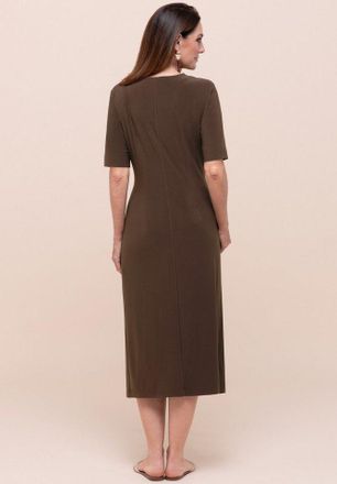 bianca Sommerkleid DAVINA - Jerseykleid mit Raffdetail und Schlitz - Kleid Damen