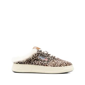 Autry Leopard Shearling Mules - - Shoes - Damen - Mehrfarbig - 37 EU