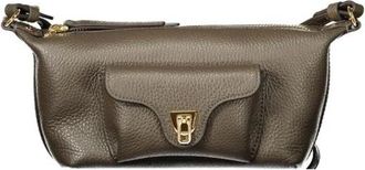 Coccinelle C-Me Leder Umh&auml;ngetasche mit &Uuml;berschlag - - Bags - Damen - Braun - ONE SIZE