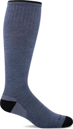 Sockwell Mens Elevation Firm Graduated Compression Sock, Denim - L/XL