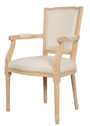 Biscottini International Gepolsterter Stuhl aus Massivholz mit Armlehnen, L 60 x T 60 x H 96 cm - Wohnzimmerstuhl - Esszimmerst&uuml;hle - Vintage-St&uuml;hle - Sessel f&uuml;r Schlafzimmer