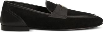 Dolce & Gabbana Homme, Chaussures, Noir, Taille: 43 1/2 EU Split Calfskin Slipper