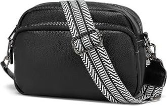 Miss Lulu Sac à Main Femme Bandoulière,Crossbody Bag Sacs à Caméra Unisexes avec Large Bandoulière Réglable PU avec Denim Style