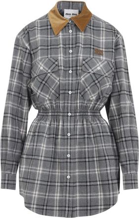 Miu Miu Damen, Kleider, Grau, XSGr&ouml;&szlig;e