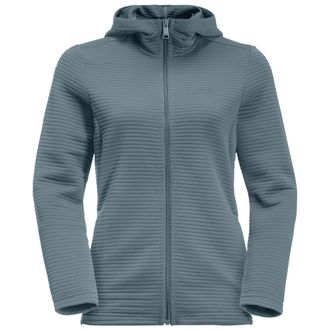 Jack Wolfskin Damen Modesto Womens Hooded Jacket Fleece Jacke, teal grey, L EU