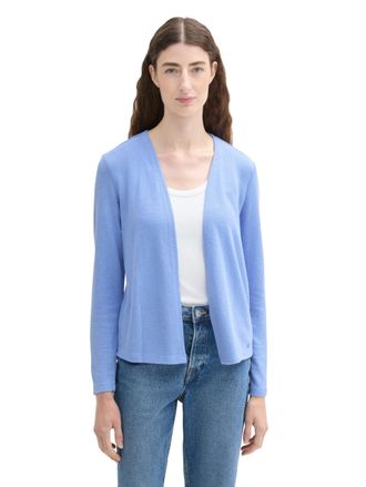 Tom Tailor Damen Basic T-Shirt Cardigan, Calm Blue, XXXL