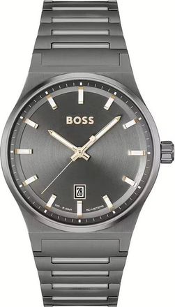 HUGO BOSS Homme, Accessoires, Gris, Taille: ONE Size Montre Analogique Moderne en Acier Inoxydable Gris