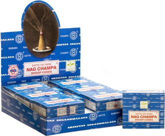 Satya Jewelry Nag Champa Divine Karma Agarbatti | Handgerollte Masala-R&auml;ucherst&auml;bchen | 12 Packungen mit je 15 Gramm in einer Box | Export Qualit&auml;tsprodukt