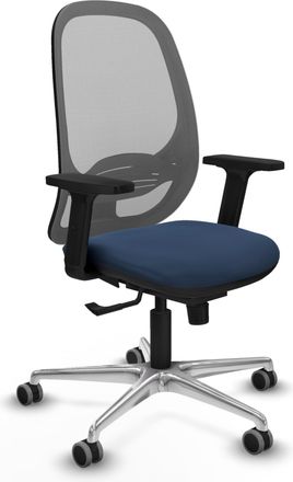 Piqueras y Crespo B&uuml;rostuhl, zylindrisch, Blau, mit 2D-Armlehnen, h&ouml;henverstellbare Lendenwirbelst&uuml;tze, ausgestattet mit 3 Positionen und Schneidschaum, mit Rollen von 