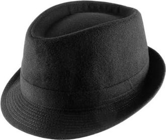 Classic Italy Chapeau Trilby imperm&eacute;able, Feutre Homme ou Femme Classic Trilby Feutre - Taille 54 cm - Noir