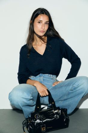 Gerard Darel Pull V en laine fine - RACHEL - Marine