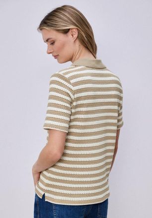 Street One Poloshirt mit Strick-Struktur