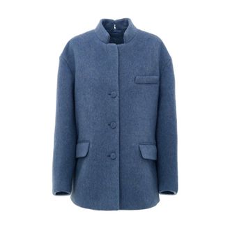 Gucci Hellblaue Woll Caban Jacke - - Jackets - Damen - Blau - L